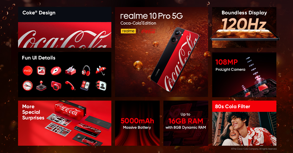 realme 10 Pro 5G Coca-Cola® Edition priced at Php 18,999 now available ...